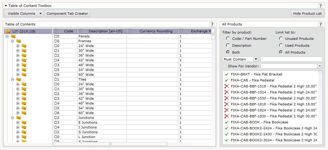Table of Contents – Configura Help Center