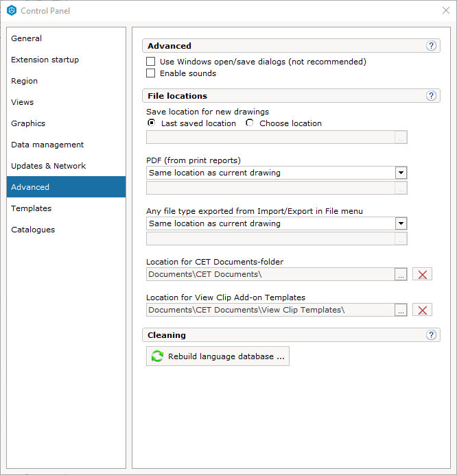 The Advanced Tab – Configura Help Center