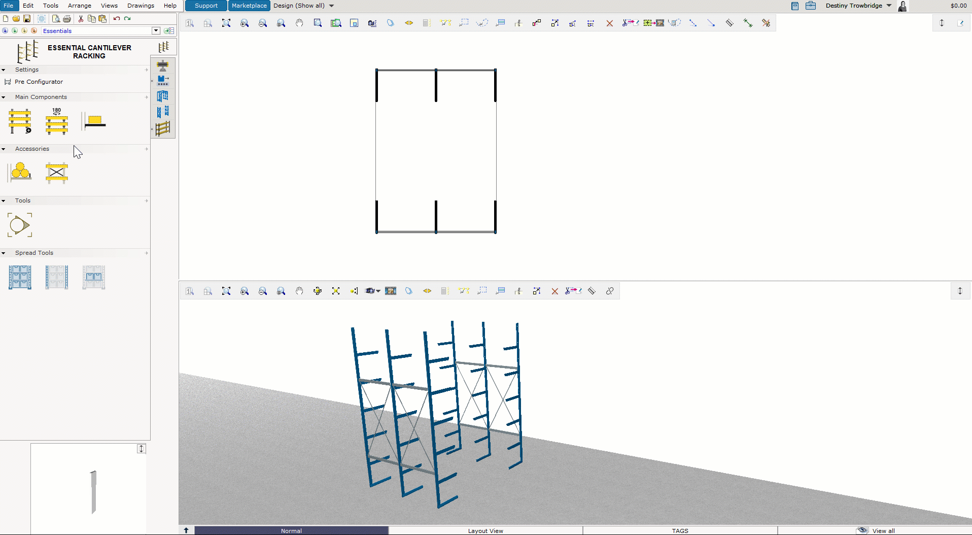 Creating and Editing Essential Cantilever Racking – Configura Help Center