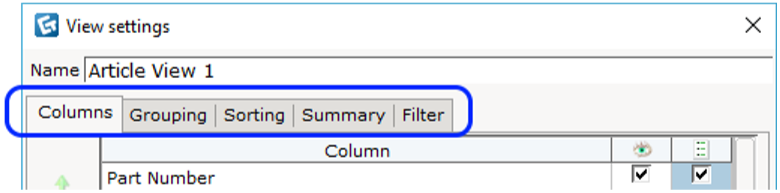 Calculations and Article Views – Configura Help Center