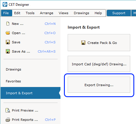 Exporting a Drawing to CAD – Configura Help Center