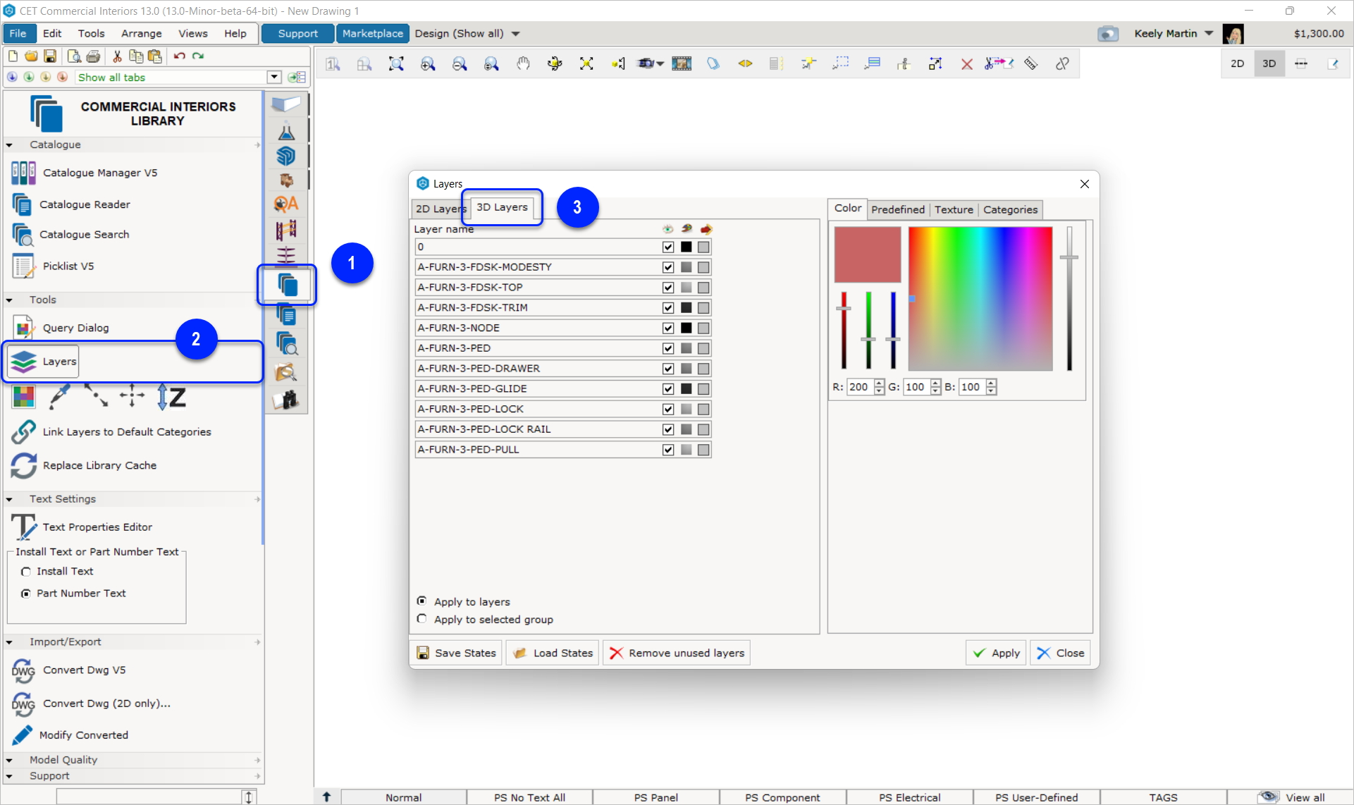3D Layers | Adding Materials – Configura Help Center