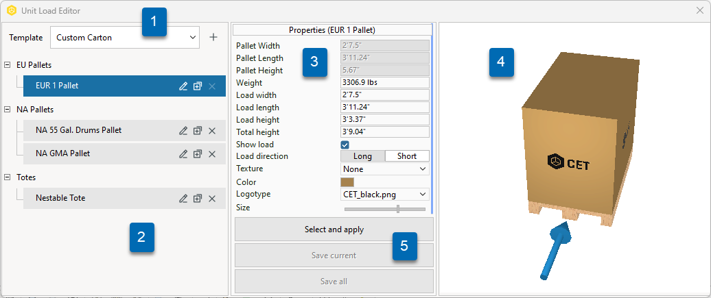 Unit Load Editor – Configura Help Center