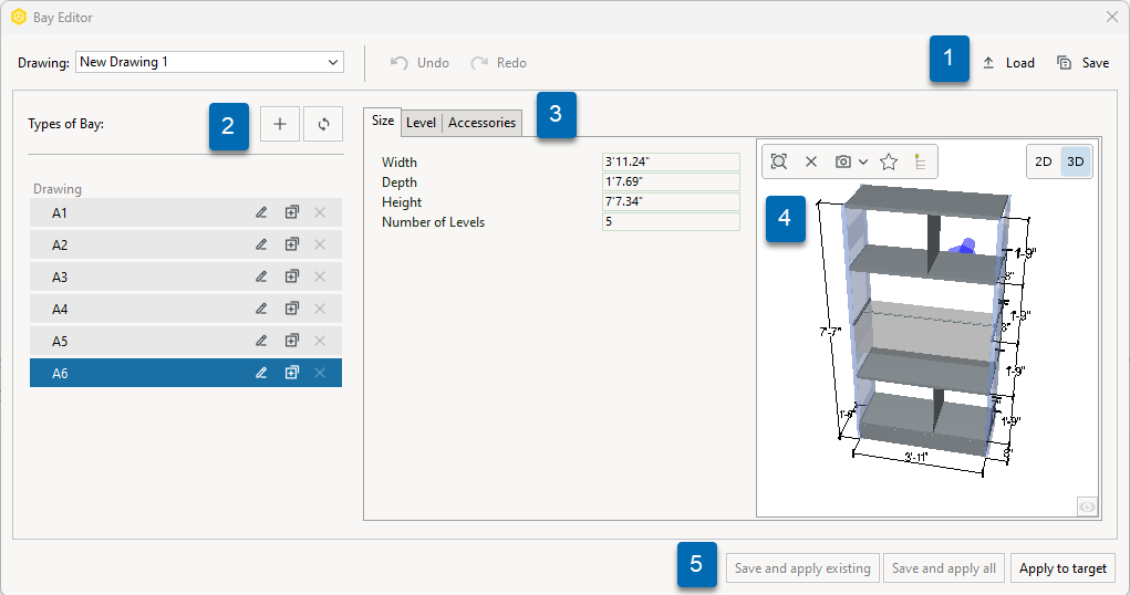 Bay Editor: Shelving – Configura Help Center