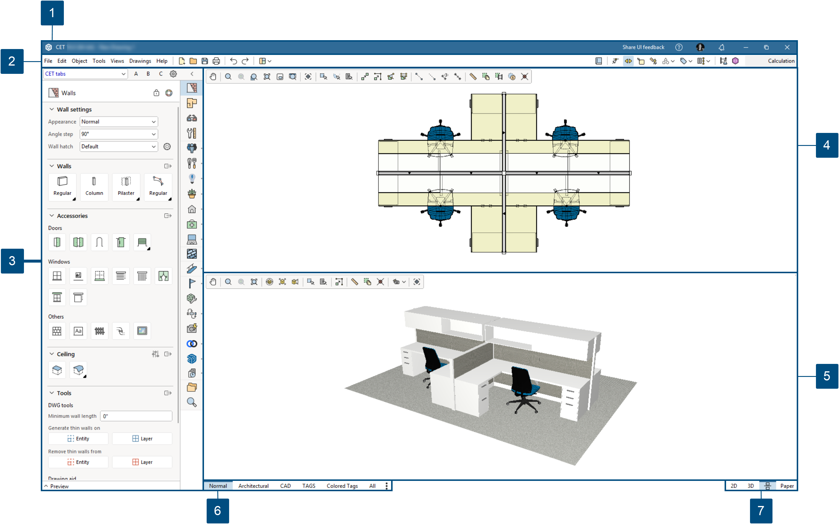 The CET Work Area – Configura Help Center