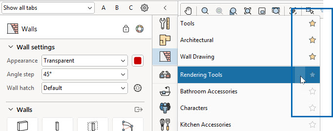 Favorite your Extension Tabs – Configura Help Center