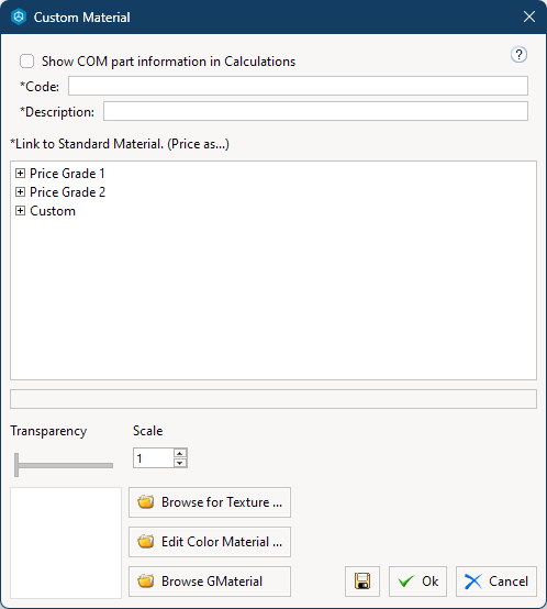 Custom Material – Configura Help Center