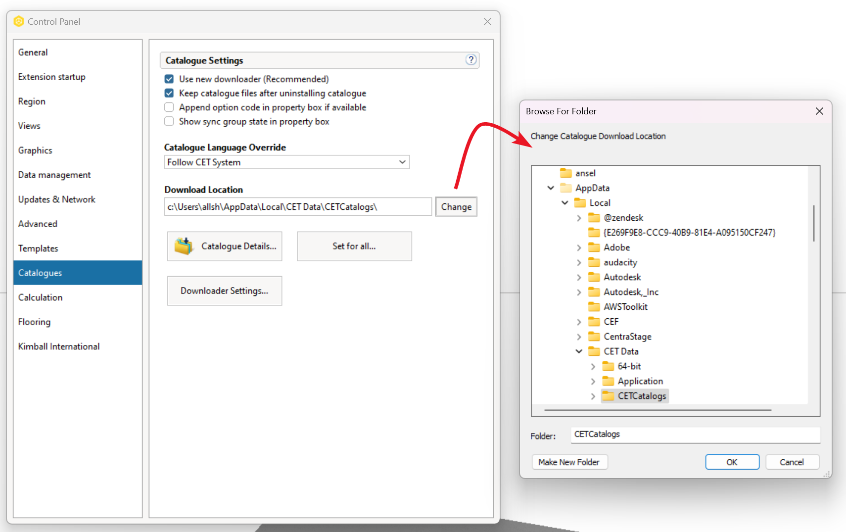 Migrating CET Extension Catalogs to another location – Configura Help ...