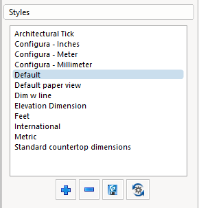 Style Editor: Dimensions – Configura Help Center