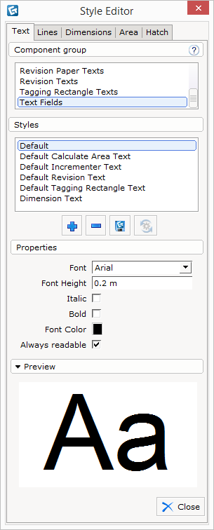 Style Editor: Text – Configura Help Center