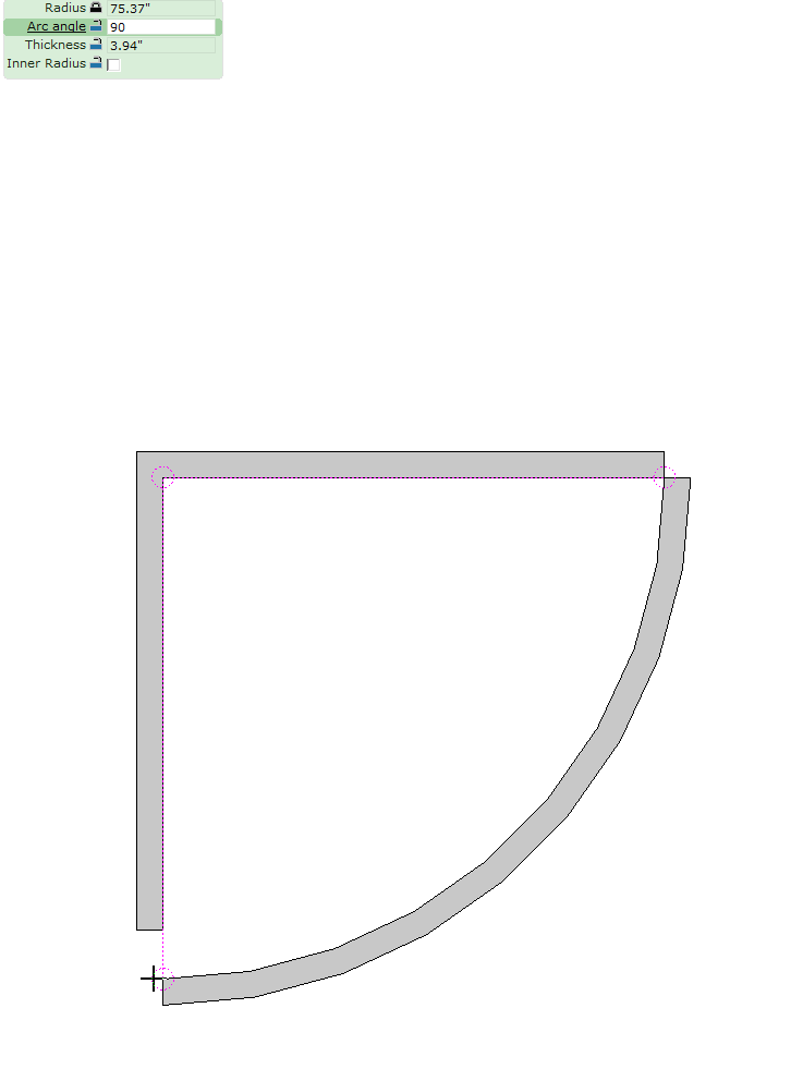 Drawing Arched Walls Specified by Radius and Angle – Configura Help Center