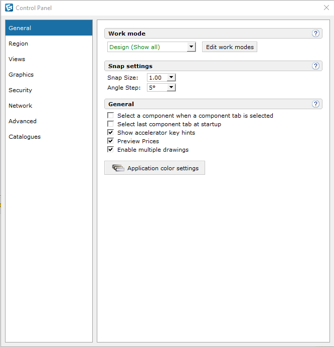 The General Tab – Configura Help Center