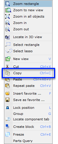 Cut, Copy, Paste, and Crop components – Configura Help Center