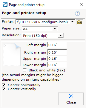 Printing from Paper View – Configura Help Center