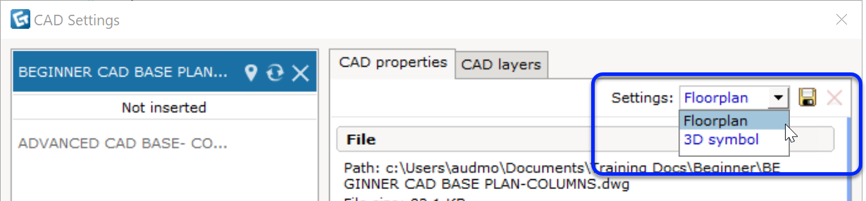 CAD Settings Dialog – Configura Help Center