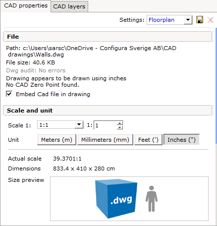 CAD Settings Dialog – Configura Help Center