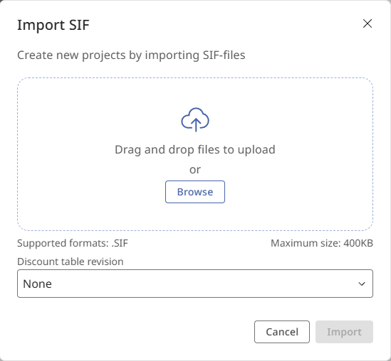 Importing a SIF – Configura Help Center