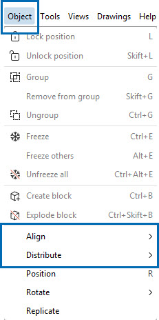 Arrange Menu: Aligning Components – Configura Help Center